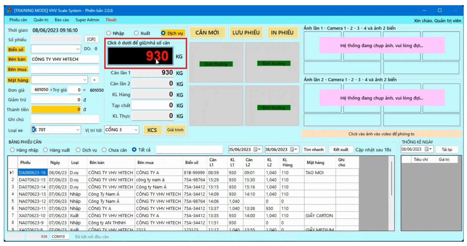 Hướng dẫn sử dụng phần mềm cân xe Smart Scale › SmartScale